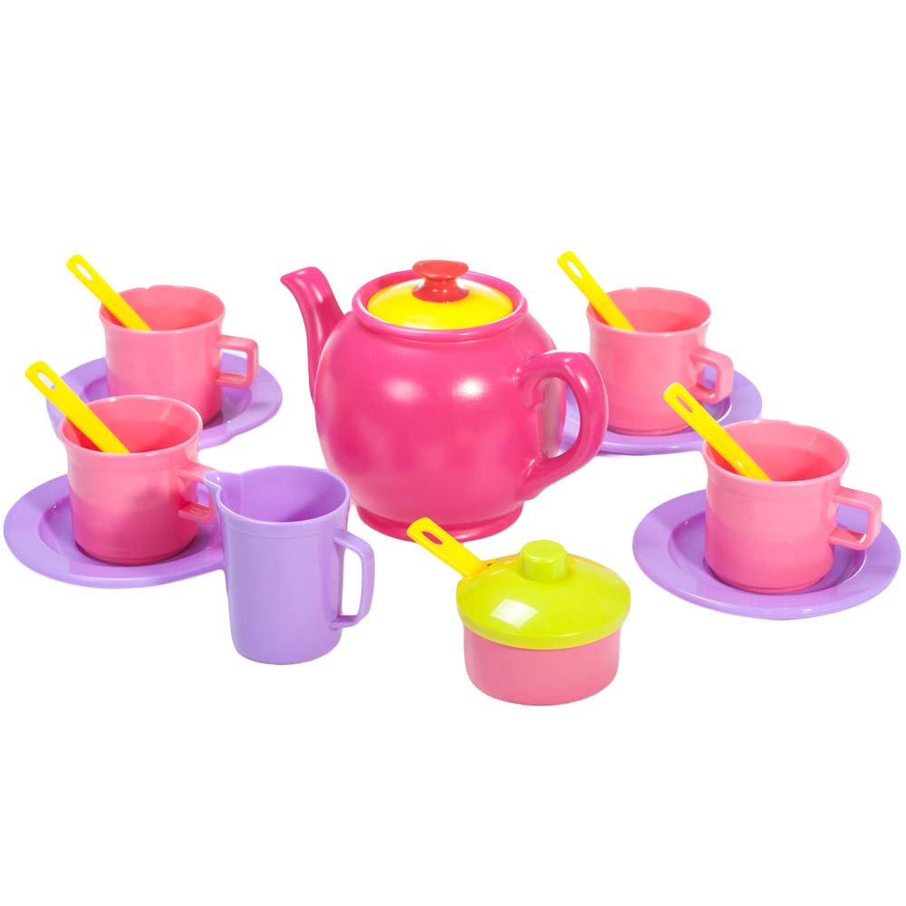 Pretend & Play Tea Set Pastel 18pc – Play World Toys